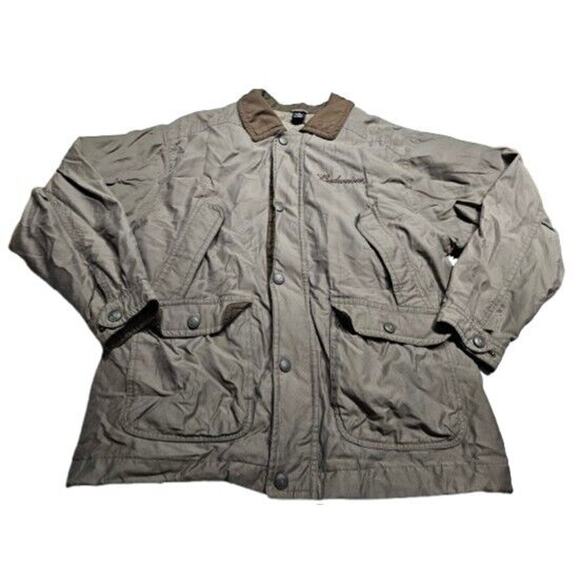 Budweiser | Jackets & Coats | Vintage Budweiser Jacket Mens Xl Khaki ...